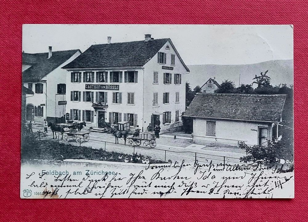 Feldbach am Zürichsee - Gasthof Rössli - Milchtransport 1903 (Gebraucht) in Rothrist für CHF 34. ...