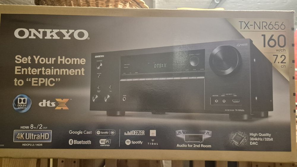 Onkyo TX-NR656 7.2 Heimkino Receiver Dolby Atmos DTS:X Neu (Neu und originalverpackt) in ...