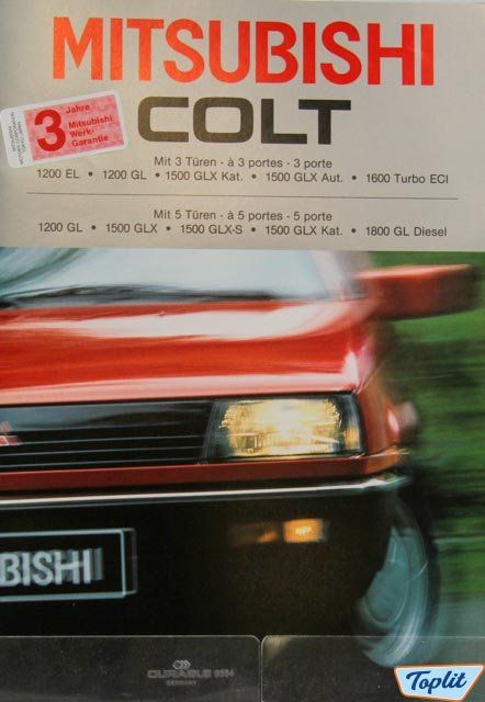 NEUWAGEN PROSPEKT - MITSUBISHI COLT C10 MODELLE - 1985 | Kaufen auf Ricardo