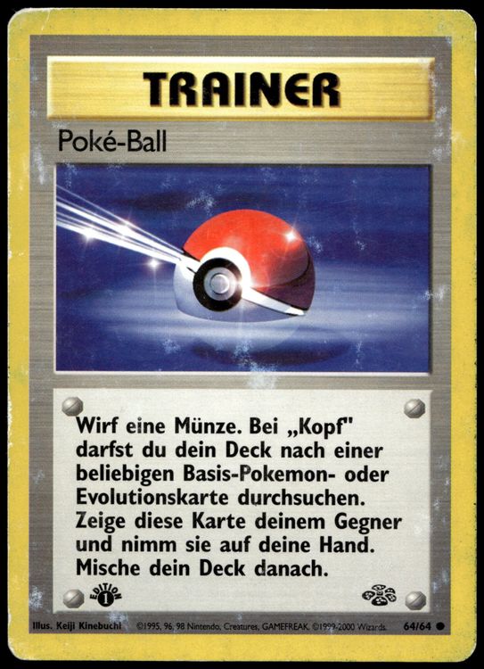 Poké-Ball 64/64 Pokémon Jungle 1.Edition ab 1 (Neu (gemäss Beschreibung ...