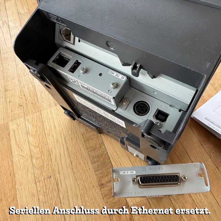 Epson TM-88V Thermodrucker & neues UB-E04 Ethernet Modul (Gebraucht) in ...