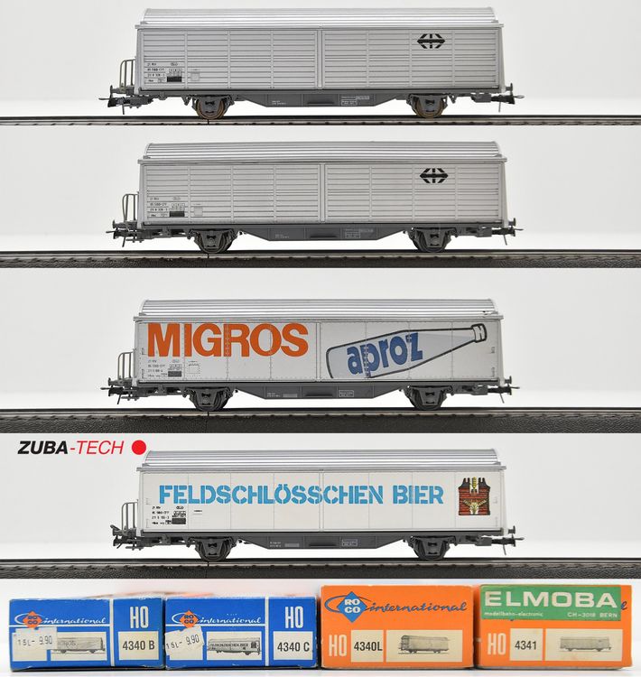 Roco 4x Schiebewandwagen, der SBB H0 GS, mit OVP | Kaufen auf Ricardo