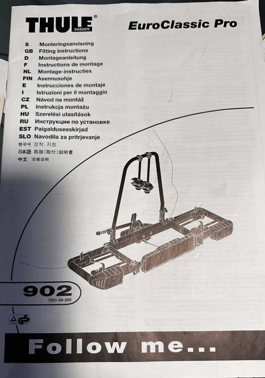 Thule Fahrradträger Thule Euro Träger für Autokupplung (Gebraucht) in ...