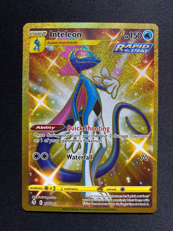 Inteleon Gold - Secret Rare - Evolving Skies - 227/203 - EN | Kaufen ...