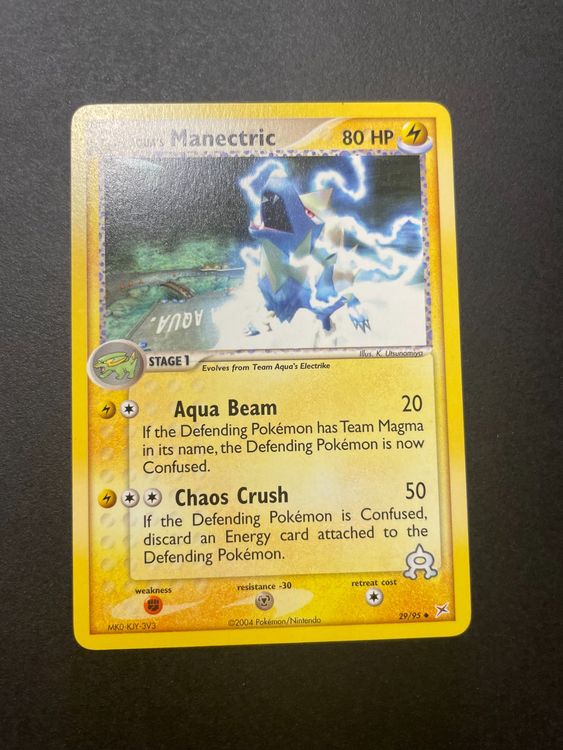 Team Aqua's Manectric 29/95 Non-Holo Ex Magma vs Aqua | Kaufen auf Ricardo