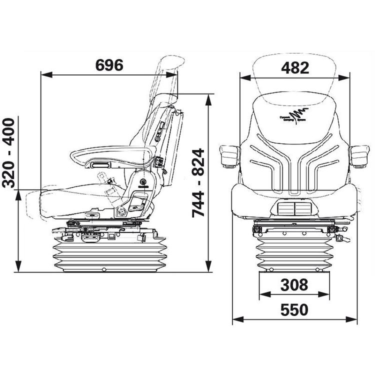 Sitz Maximo Dynamic, Stoff Agri Grammer MSG95AL/741 1288545 (Neu und originalverpackt) in ...