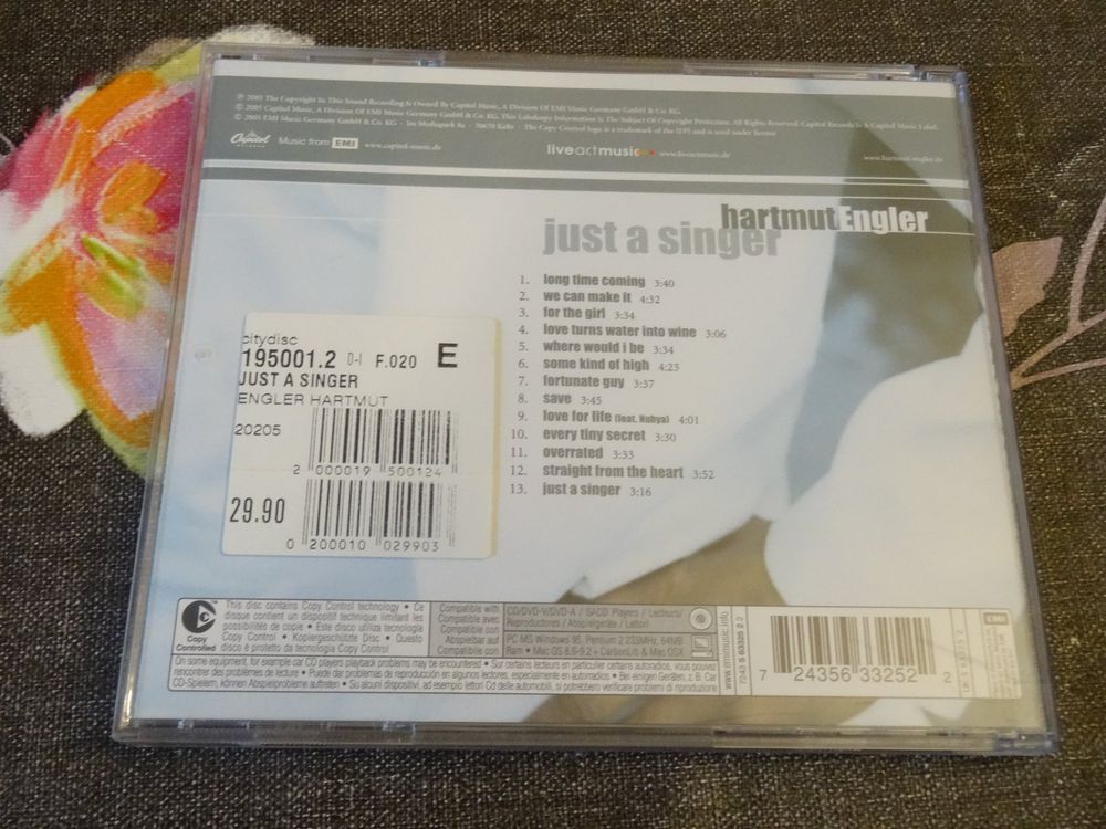 Hartmut Engler - Just a Singer CD (Gebraucht) in Olten für CHF 3 – mit ...