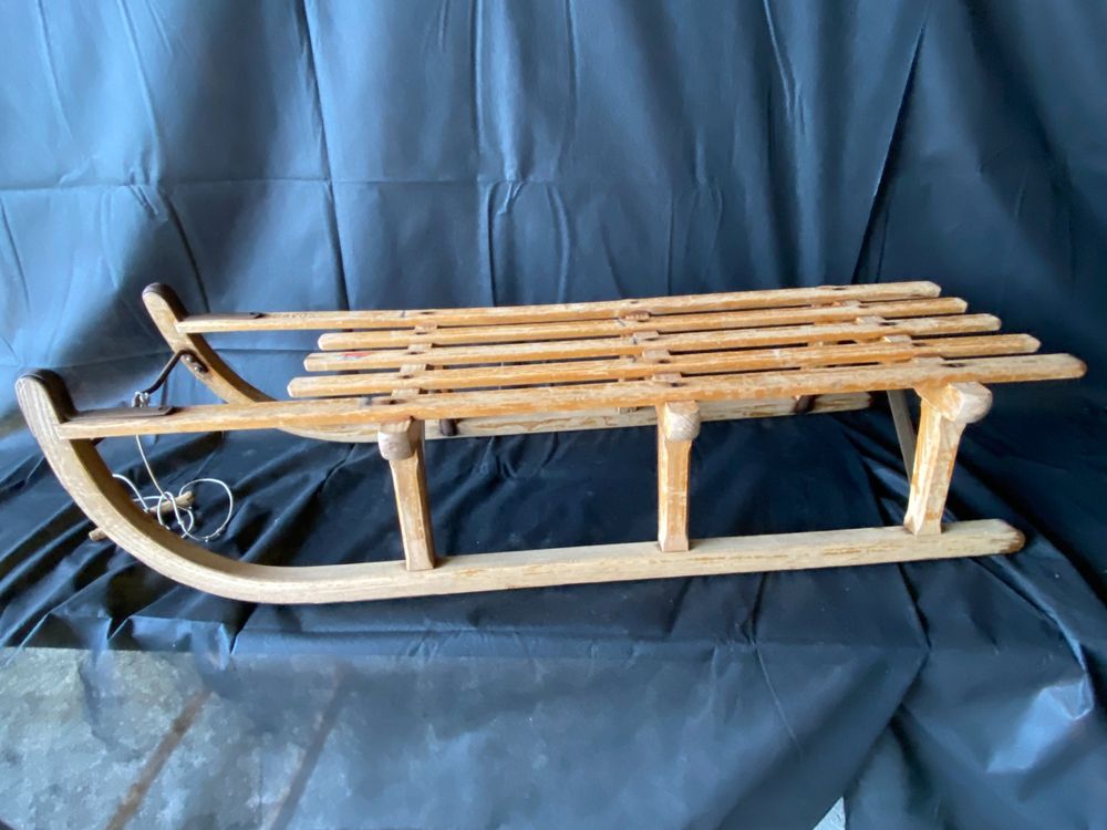 Davoser Schlitten / Holzschlitten / Gesamtlänge 111 cm (Gebraucht) in Worben für CHF 13 – mit ...