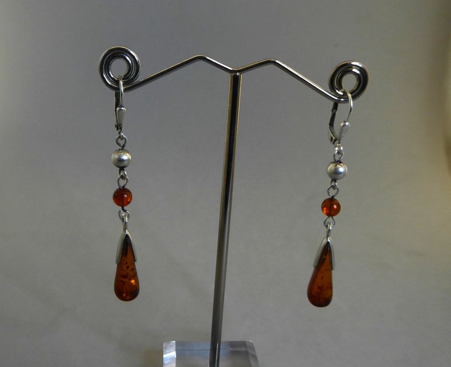 Ohr Hänger Ringe 800 Silber mit Bernstein vor 1985 (Gebraucht) in Muri ...