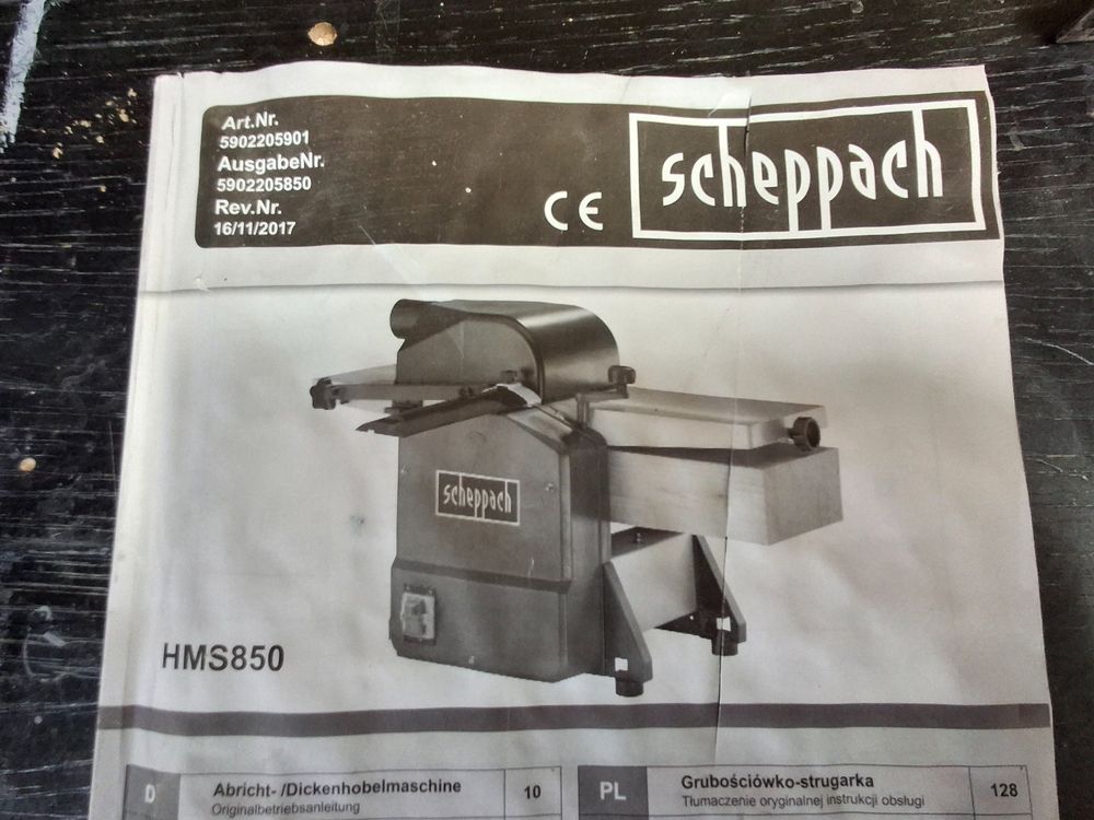Scheppach HMS850 Abricht- Dickenhobelmaschine Occasion gü... (Gebraucht ...