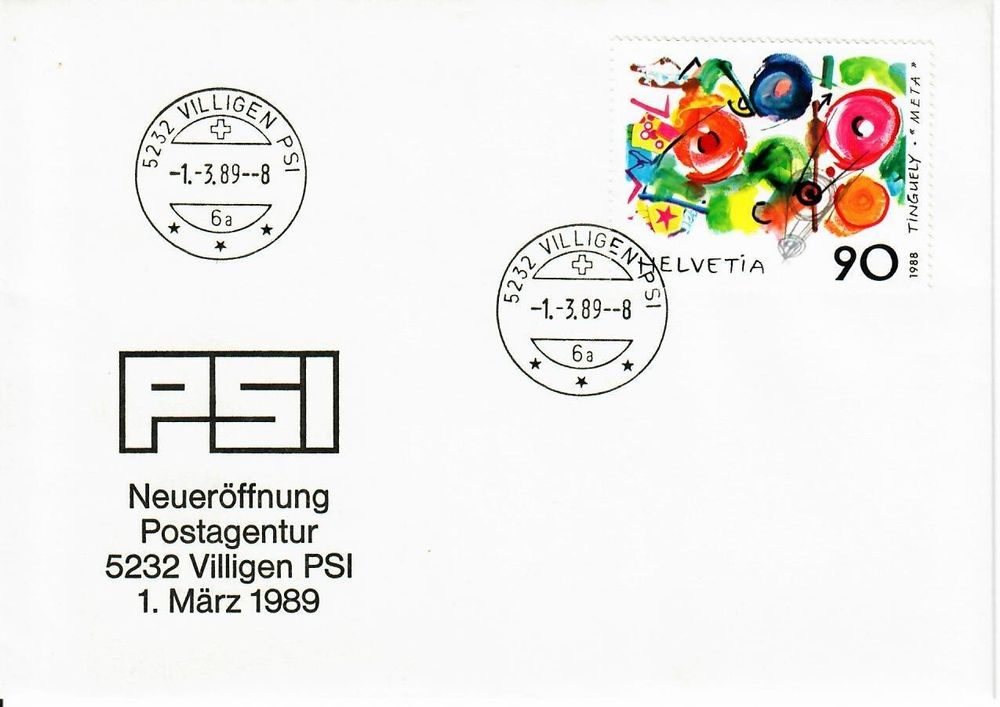 Neueröffnung Postagentur 5232 Villigen PSI 1989 (Gebraucht) in Hochdorf ...