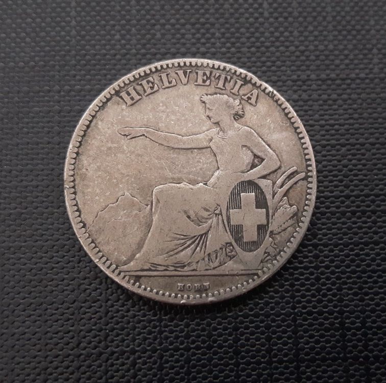 2Fr. 1860 sitzende Helvetia (Gebraucht) in Zürich für CHF 40 – mit Lieferung auf Ricardo kaufen
