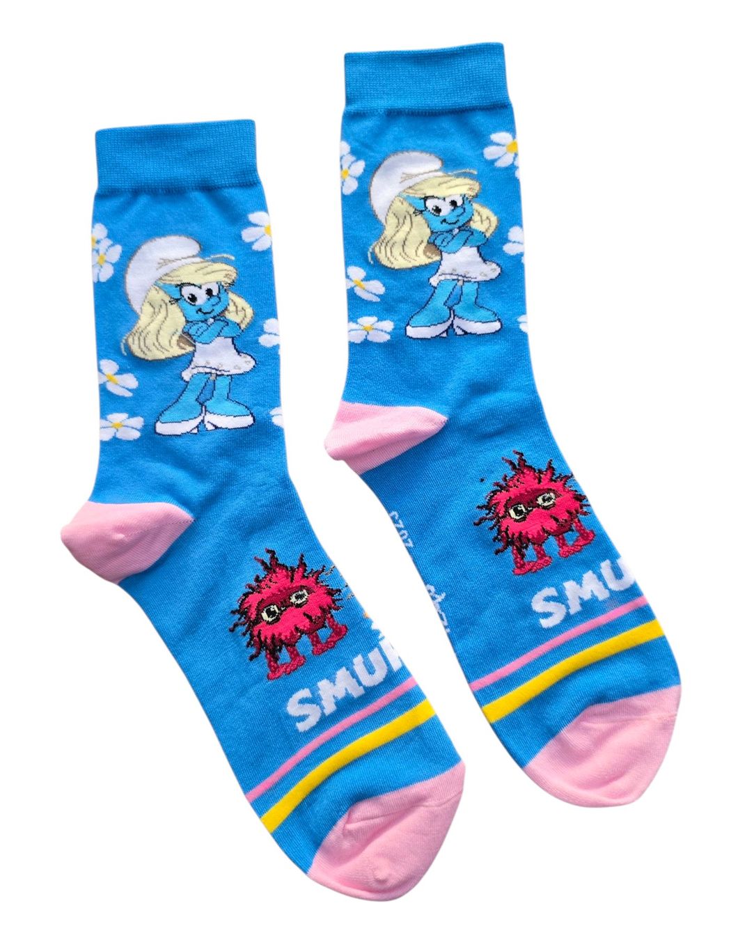 Socken Die Schlümpfe/The Smurfs/Schlumpfine/Blumen/Flowers (Neu und ...