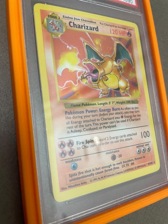 CHARIZARD GLURAK PSA 9 SHADOWLESS Pokemon Holo 1999 ENGLISH (Neu (gemäss Beschreibung)) in ...