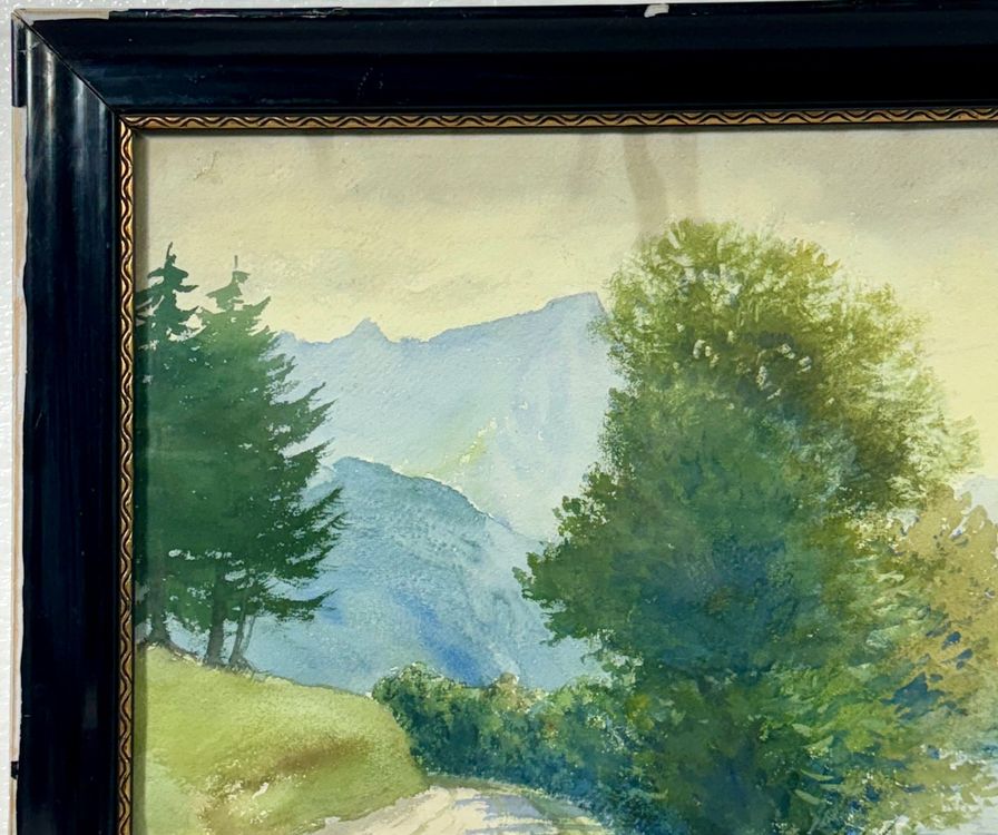 Thurnersee mit Niesen Ansicht Aquarell unleserlich Signiert | Kaufen auf Ricardo