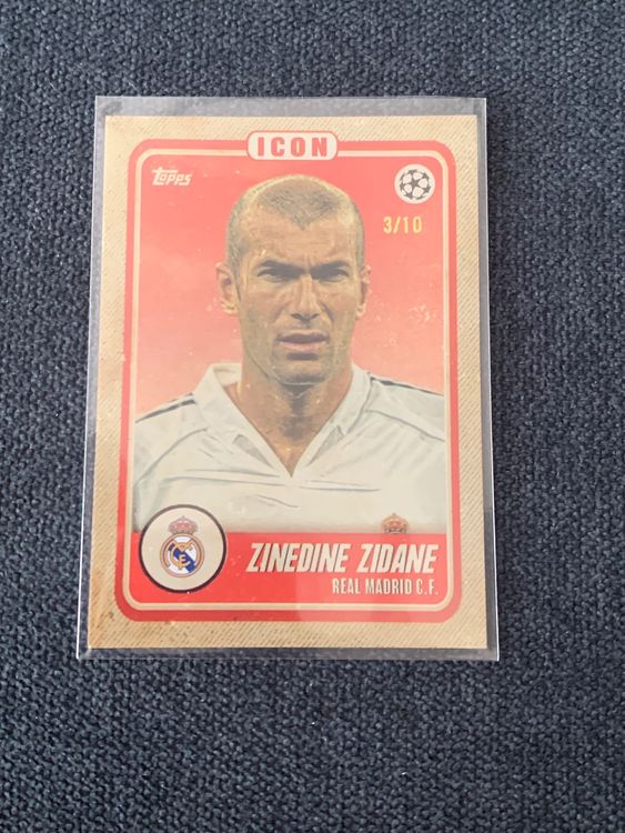 Topps Zinedine Zidane 3/10 Icon Real Madrid (Neu (gemäss Beschreibung ...
