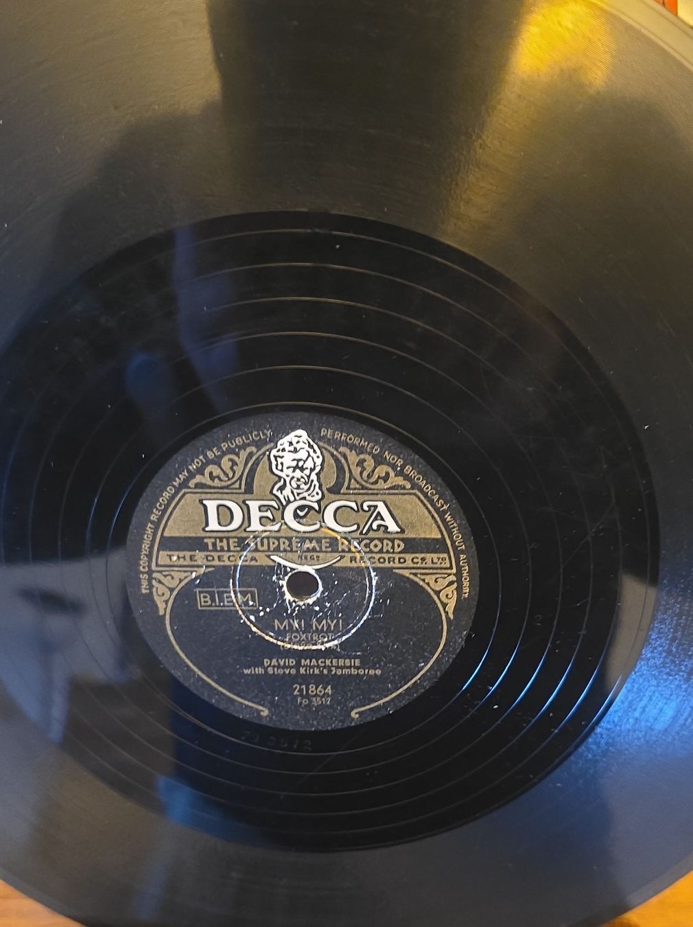 Seltene Schellackplatte von David MacKenzie, Decca Records (Gebraucht ...