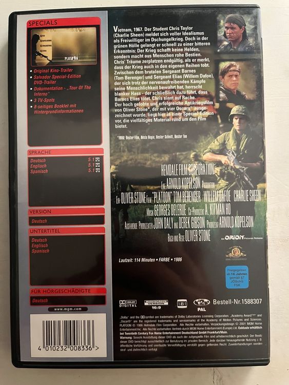 Platoon (1986) DVD 📀 - Special Edition (Neu (gemäss Beschreibung)) in Sierre für CHF 8.95 – mit ...