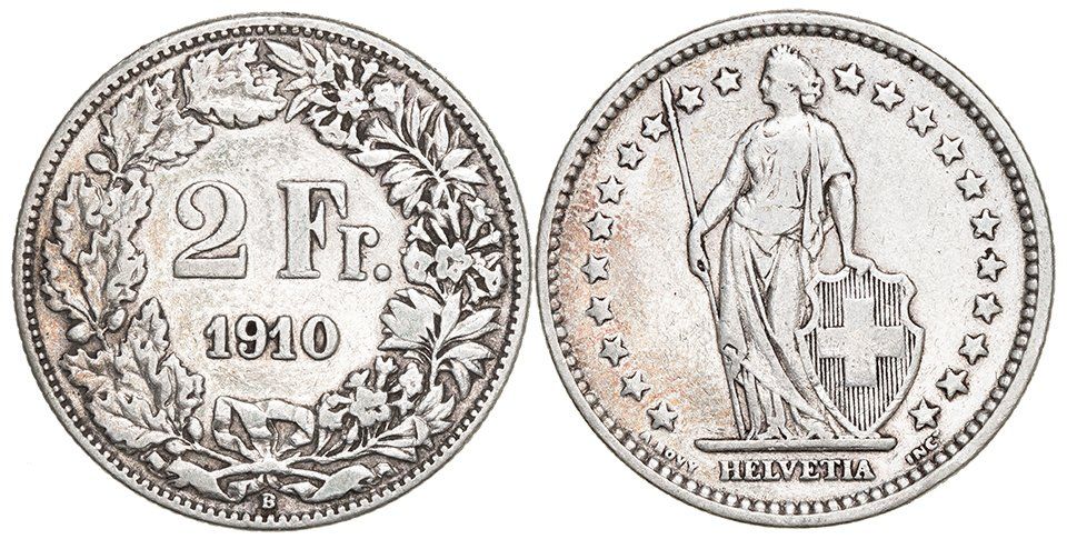 2 Franken von 1910 (sehr schön +). Ab 1.-- (Gebraucht) in Kollbrunn für CHF 12 – mit Lieferung ...