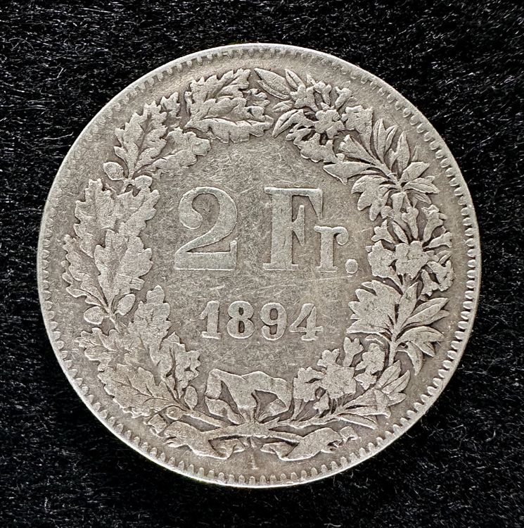 2 Franken 1894 (Gebraucht) in Geroldswil für CHF 10 – mit Lieferung auf Ricardo kaufen