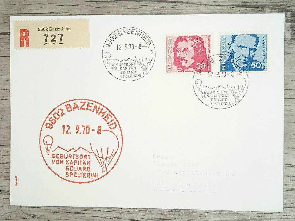 TR17 Enveloppe + Timbre Suisse 1970 (Gebraucht) in Cousset für CHF 0.85 – mit Lieferung auf ...