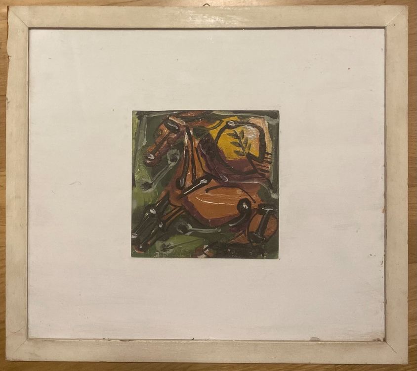 Abstrakte Gemälde mit eine Pferd Unleserlich Signiert (Gebraucht) in Root für CHF 19 – mit ...