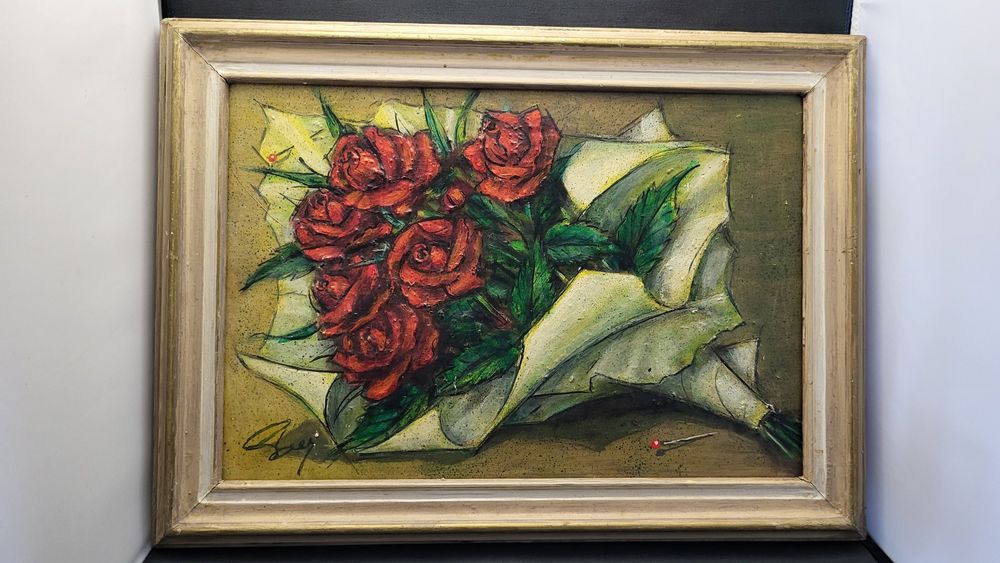 Original-Gemälde "Rosen-Strauss" JULES GLASER (Gebraucht) in Basel für ...