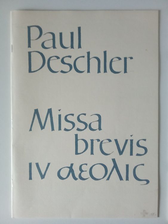 Chormusik von Paul Deschler (Partituren) (Gebraucht) in Bilten für CHF ...