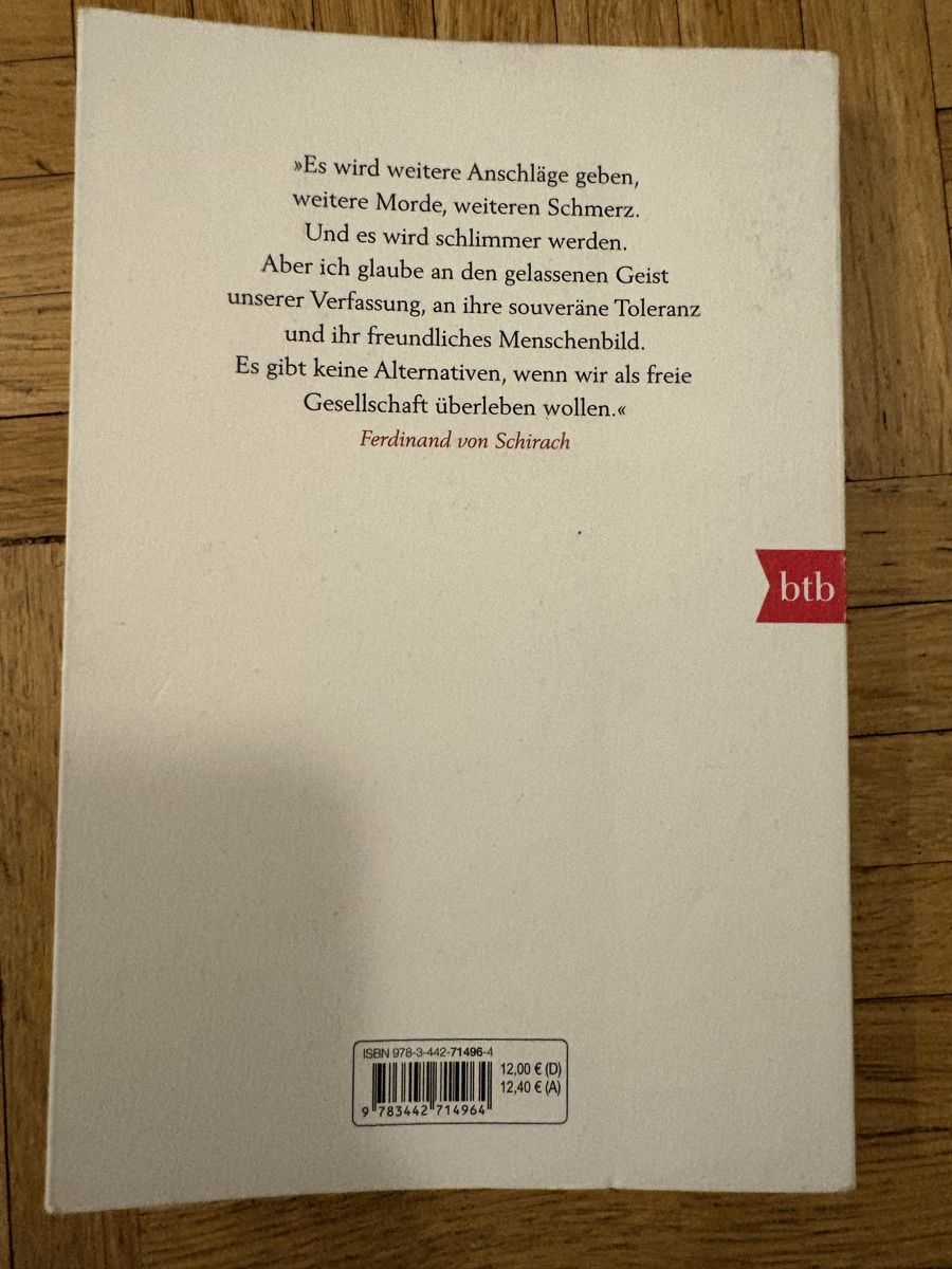 Ferdinand von Schirach -Top Zustand! Spannende Lektüre. (Gebraucht) in ...