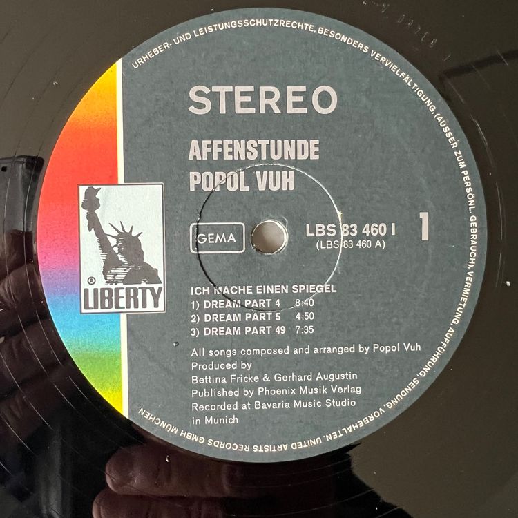 Popol Vuh - Affenstunde / 1. D-Press. 1970 - Nice Copy (Gebraucht) in Gais für CHF 295 – mit ...