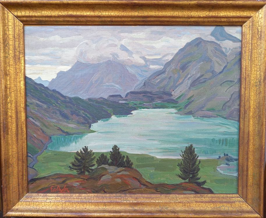Rico EDELHOFER (1892-1987) joli tableau lac de montagne (Gebraucht) in ...