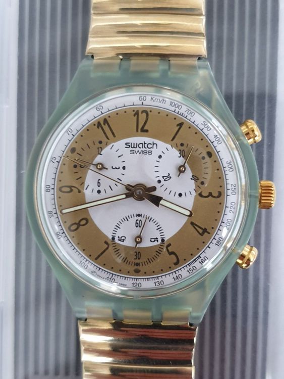 SWATCH CHRONO SCG100 GOLDEN GLOBE NEU (Neu und originalverpackt) in ...