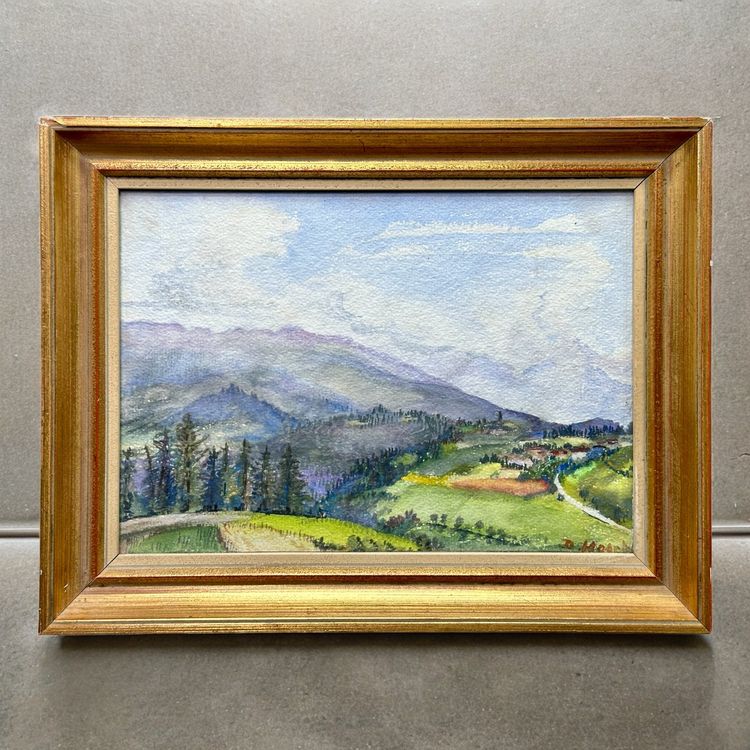D. HOSCH aquarelle sur carton Paysage vaudois | Kaufen auf Ricardo
