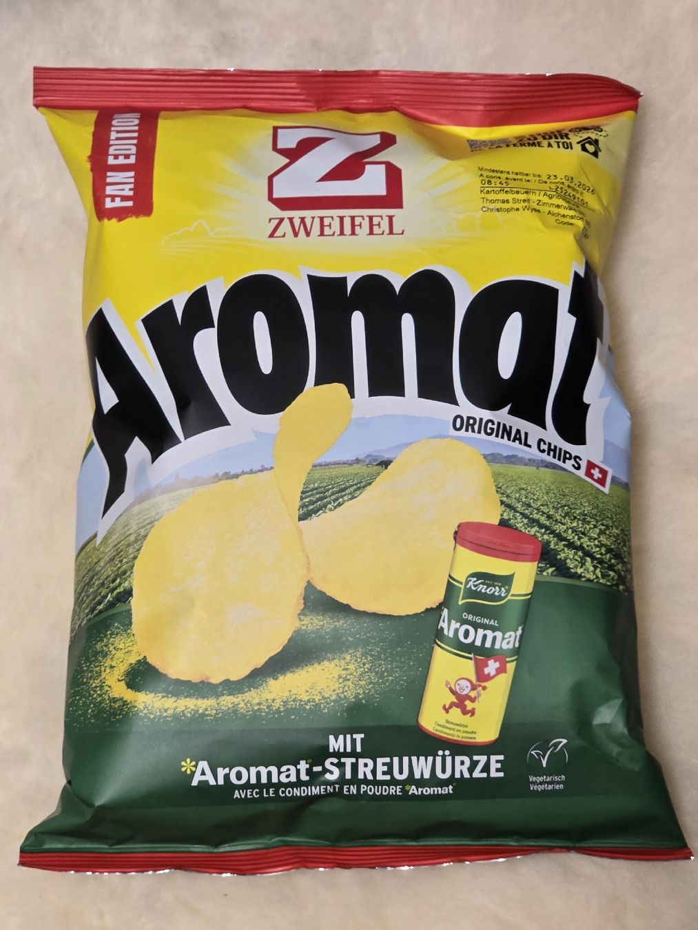 Zweifel Aromat Chips, Original, ungeöffnet, MHD 23.03.2026 (Neu und ...