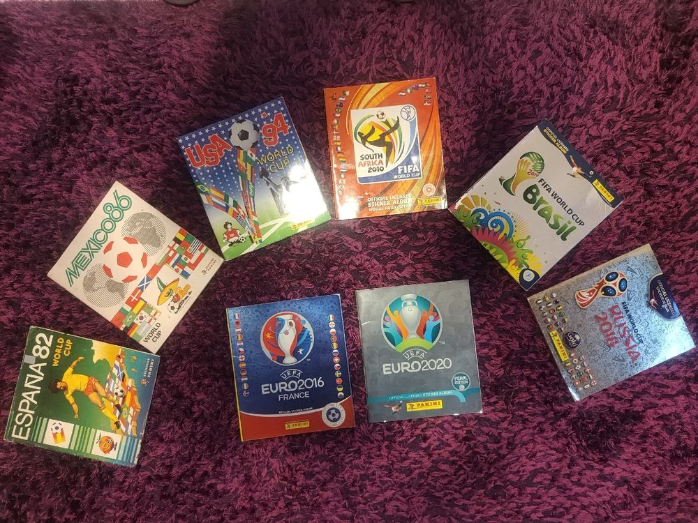 Lot 8 albums Panini football bien remplis, bon état (70-80%) (D ...