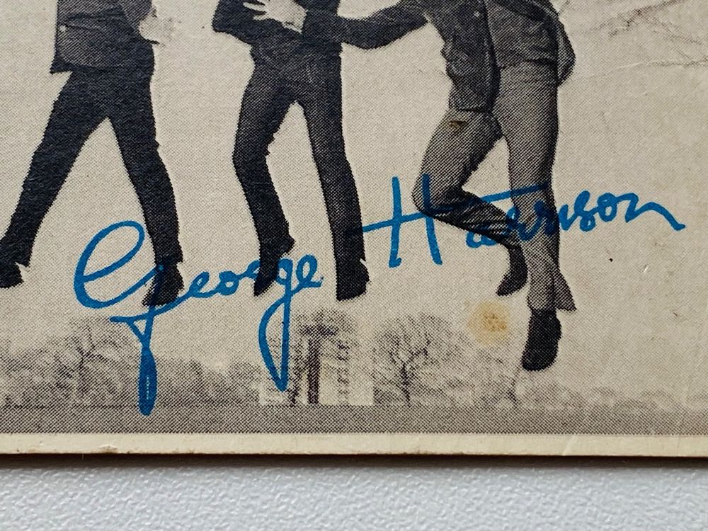 The Beatles George Harrison Unterschrift Autogramm Karte (Gebraucht) in ...