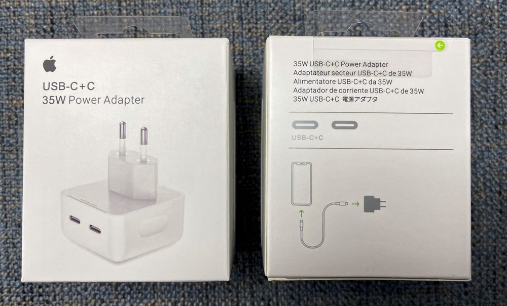 Apple Original Power Adapter 2x USB-C, 35 Watt, Weiss (NEU) (Neu und ...