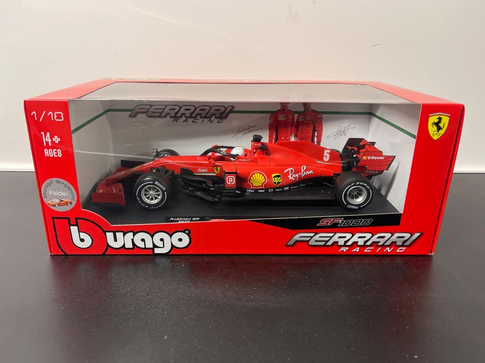 Neu Burago Modellauto Ferrari Racing 1:18 (1x) | Kaufen auf Ricardo