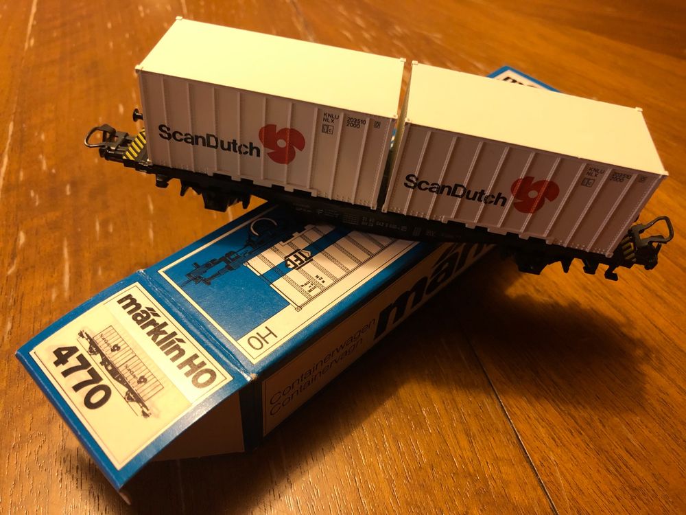 Märklin HO DB Containerwagen scandutch (Art. 4770) mit OVP (Gebraucht ...