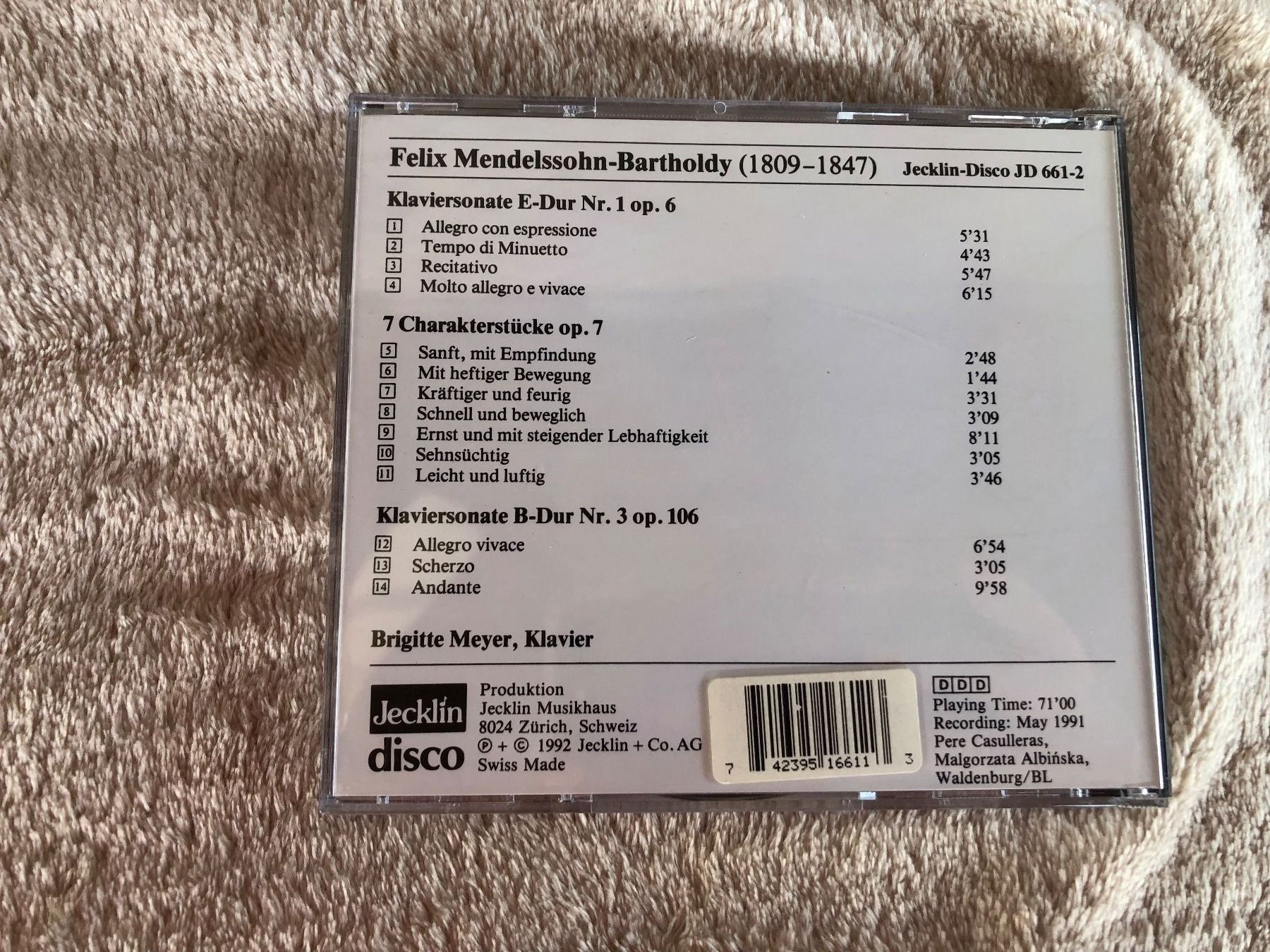 Felix Mendelssohn-Bartholdy - Klaviermusik, 1,3+7 (Gebraucht) in ...