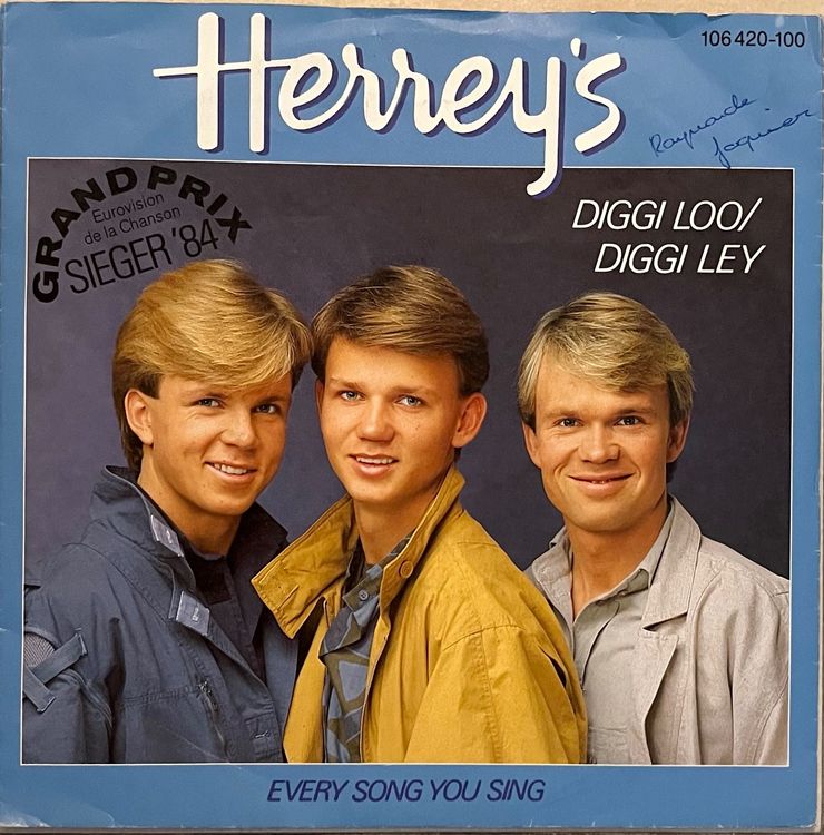 HERREY'S DIGGI LOO / DIGGI LEY - EUROVISION 1984 (D'occasion) à ...