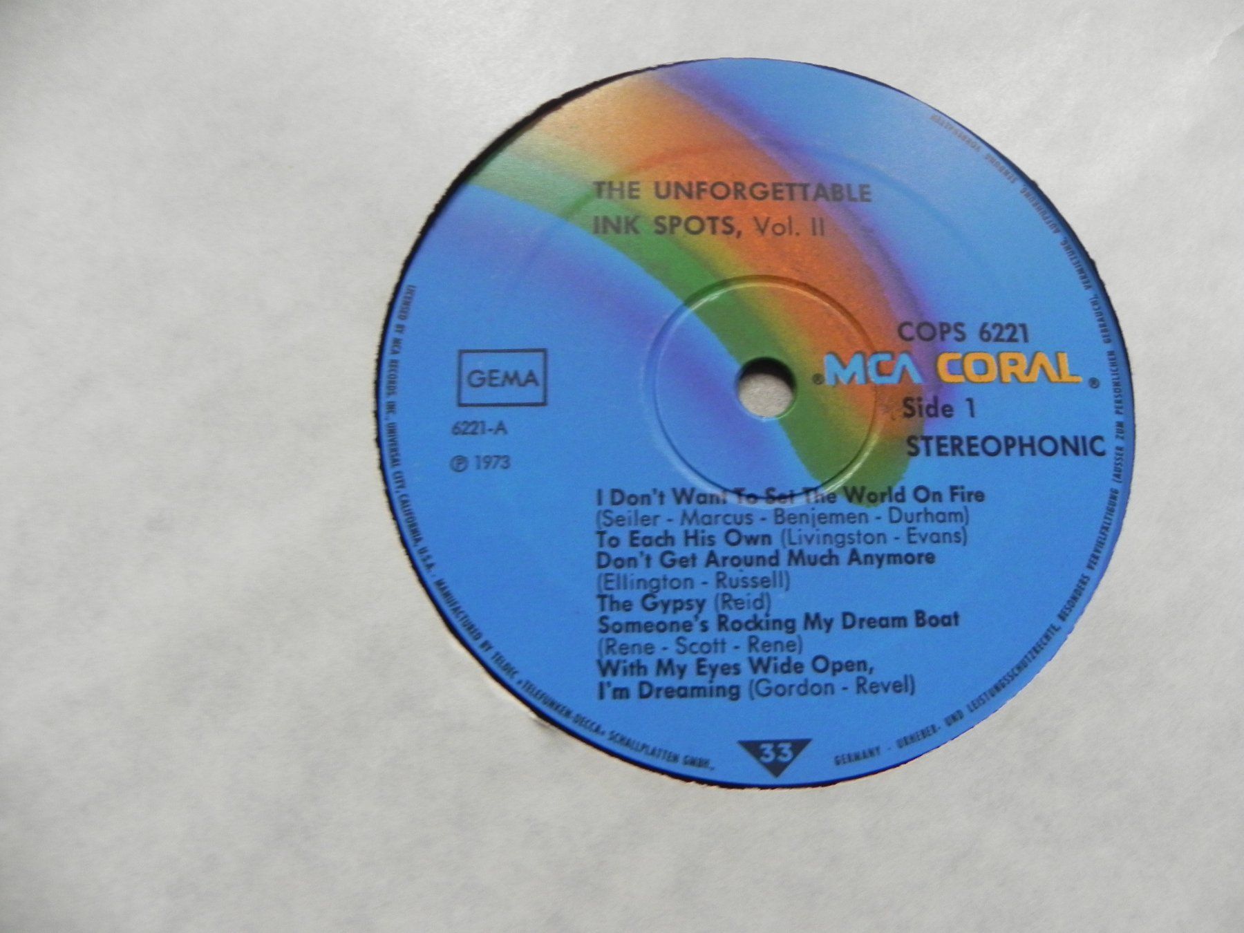 LP USA R&B Group The Unforgettable Ink Spots 1973 Vol. II (Gebraucht ...