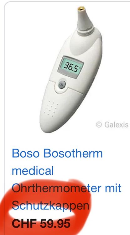 neuer Bosotherm Infrarot Ohrthermometer (Neu und originalverpackt) in ...