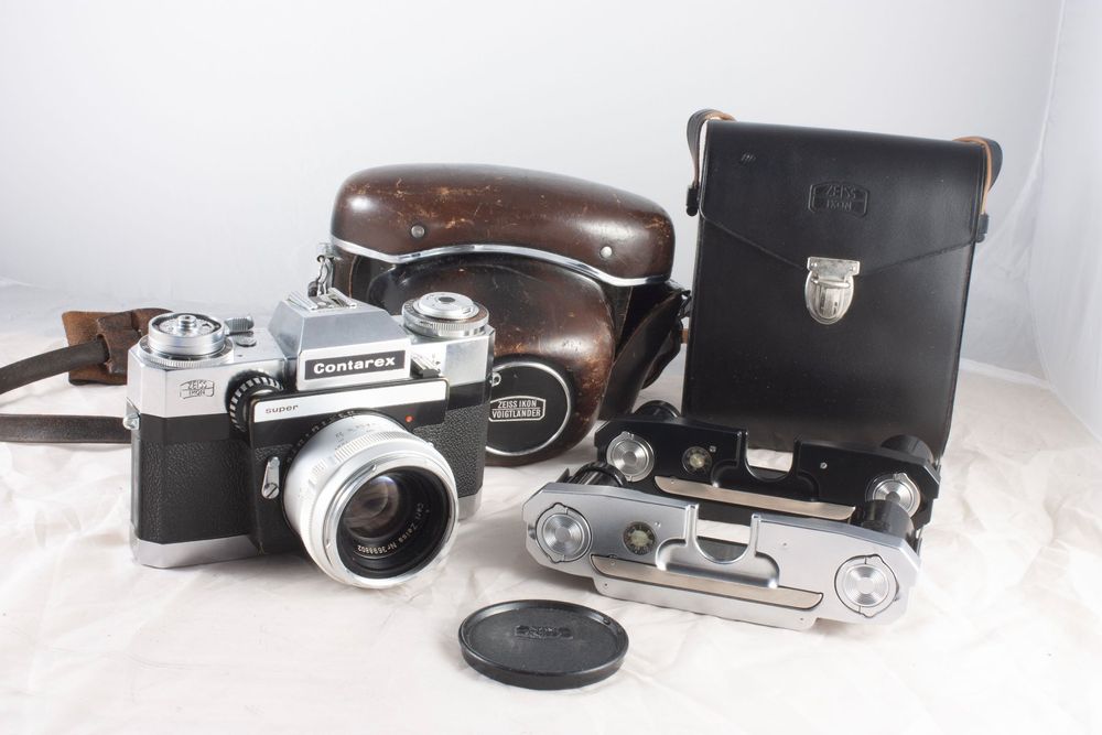 Contarex Super + Zeiss Planar 50mm f/2 + 2x Wechselmagazin (Gebraucht ...