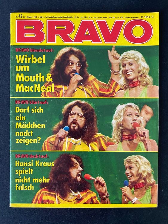 BRAVO 1972 Nr.42 Super-Poster Deep Purple Teil 1 (Gebraucht) in Engelburg für CHF 14 – mit ...