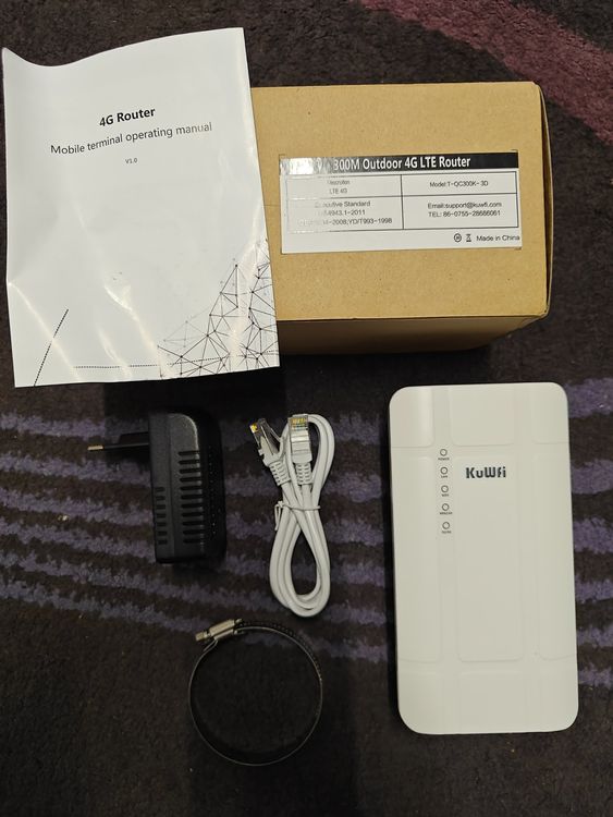 KuWFi 300 Mbps Outdoor 4G LTE CPE WiFi Router mit SIM-Karten (Gebraucht ...