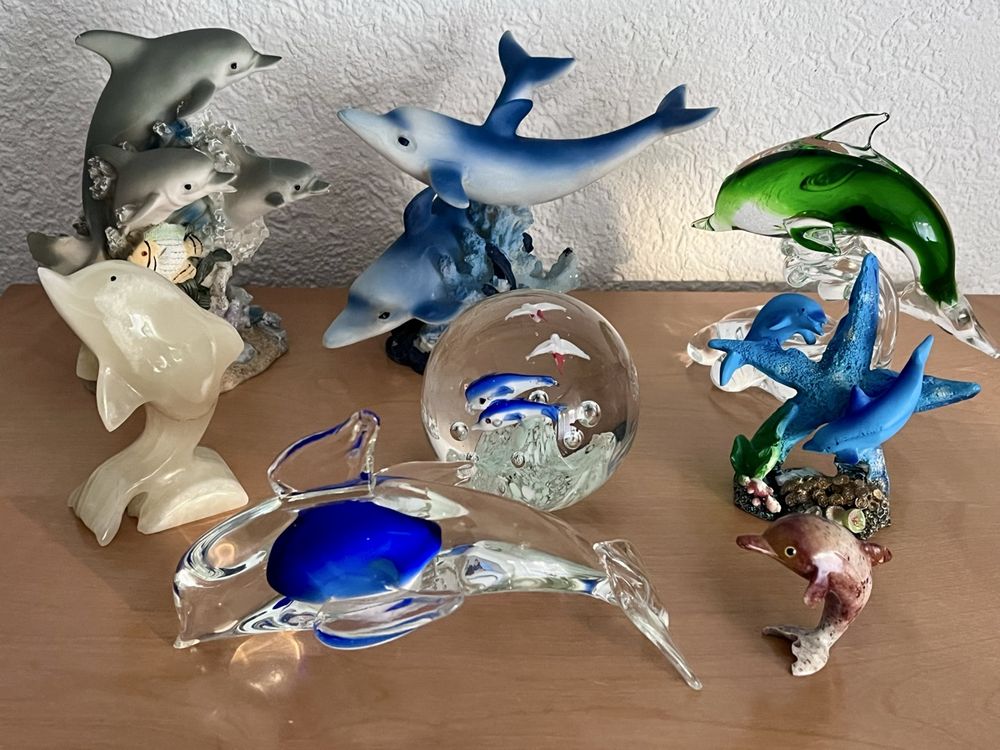 8 schöne Delfine aus div. Materialien (Neu (gemäss Beschreibung)) in ...