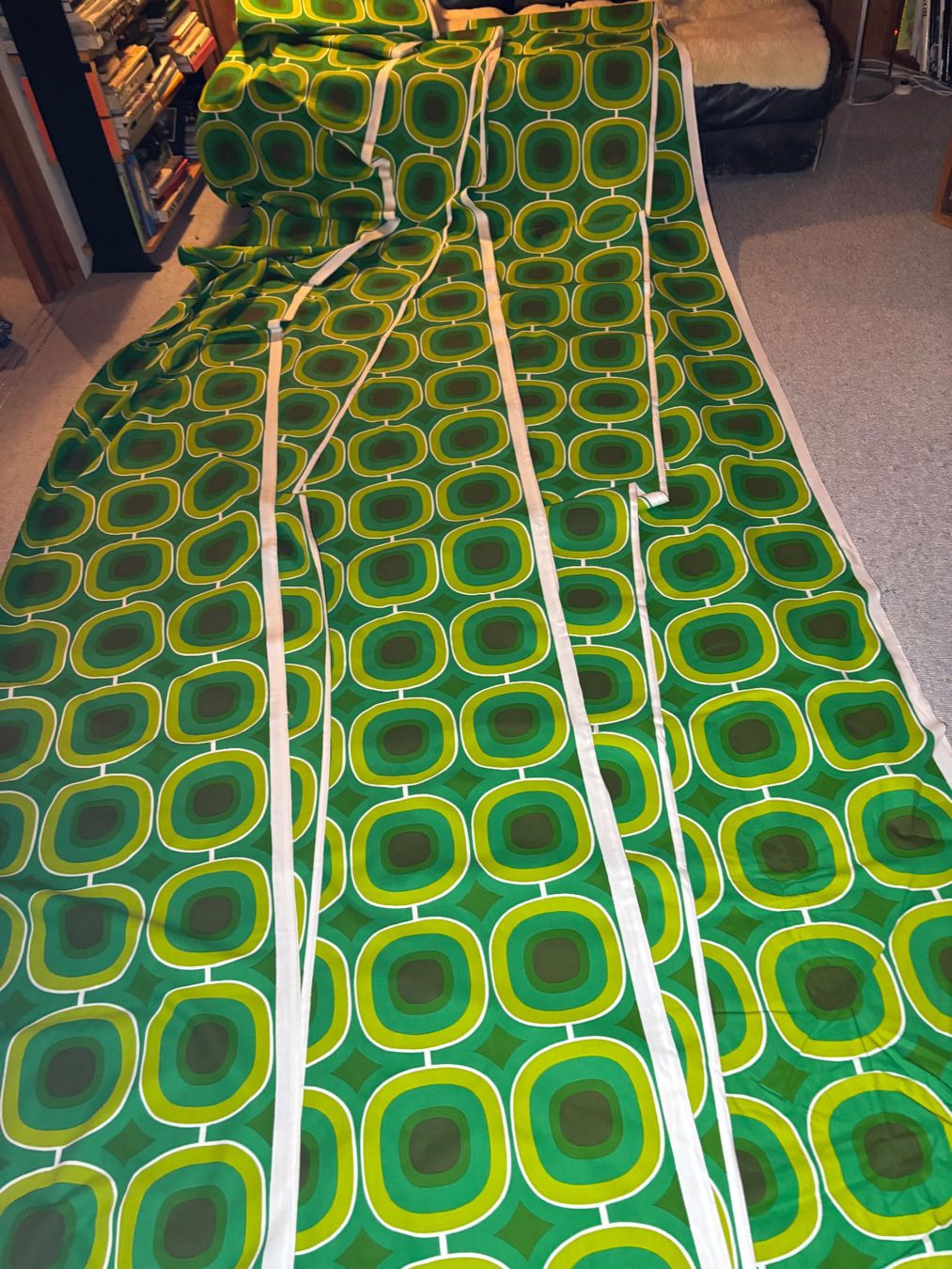 Stoff bedruckt Pop Art Space Age 20 Meter vintage Original (Gebraucht ...