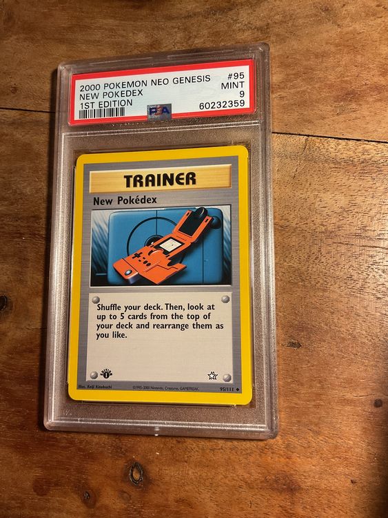 New Pokedex 1st edition, Neo Genesis (2000), PSA 9 Mint (D'occasion) à ...