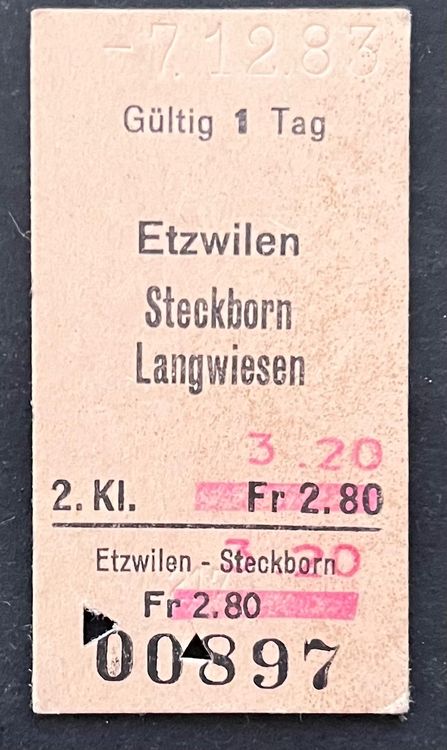 Etzwilen Steckborn Langwiesen 1983 Billett (Gebraucht) in Wabern für CHF 2.5 – mit Lieferung auf ...